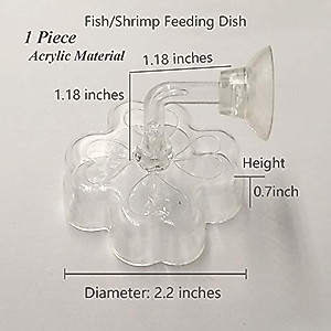 JZMYXA Aquarium Shrimp/Small Fish Feeding Dish Feeder Dish, Acrylic Material, Mini Size (Clover Shaped)