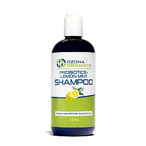 Ozona Organics - Probiotic Shampoo - Lemon Mint Scent - Natural Scalp Relief Infused With Living Probiotics - Organic Ingredients - 12oz