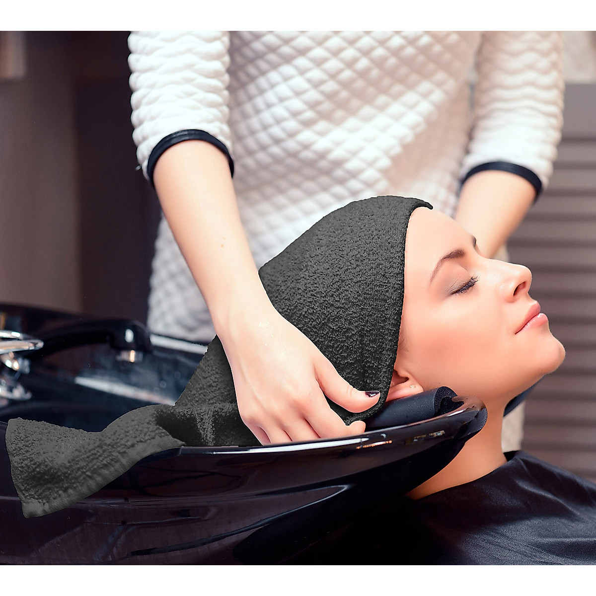 Towel and Linen Mart Grey Salon Towels, Pack of 12 (Not Bleach Proof, 16 x 27 Inches) Highly Absorbent Towels for Hand, Salon, Gym, Beauty, Spa, and Home Hair Care (Grey) 12 Pack