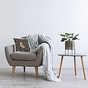 Stupell Industries Brown Owl Various Autumn Botanicals Plants Design by Ziwei Li Throw Pillow, 18 x 18, Multi-Color