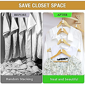 100Pcs Clothes Hanger Connector Hooks, Super Space Saving for Closet Heavy Duty Cascading Hanger Extender Hooks Plastic Closet Hanger Organizer (White & Black)