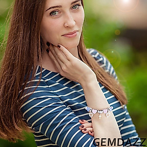 Pink Enamel God Mother Heart Charms, fits Pandora Mom Bracelet, 925 Sterling Silver Godmother Motherly Love Goddaughter Beads, Gift for Christmas/Godmom/Thanksgiving/Daughter