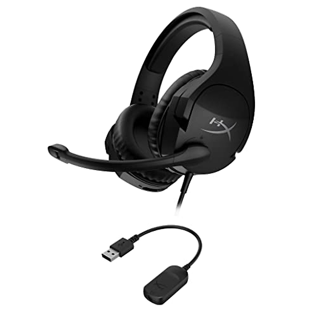 HyperX Cloud Stinger S – Gaming Headset, for PC, Virtual 7.1 Surround Sound, Lightweight, Memory Foam, Soft Leatherette, Durable Steel Sliders, Swivel-to-Mute Noise-Cancelling Microphone, Black