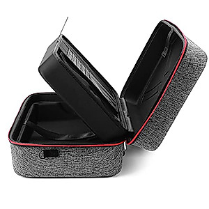 Double-Layer Design Protective Compatible with ps5 Carrying Case,Hard Shell Have Cushion Padding Travel Storage Bag Compatible with Playstation 5 Digital Edition/Disc game Consoles,Waterproof and Shockproof.