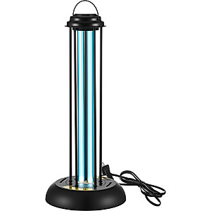 Qualirey UV Light Remote Control, UVC Germicidal Lamp Ultra Violet Light 3 Speed Timing 15/30/60 Minutes UVC Lamp for Home Hotel(38w with Ozone)