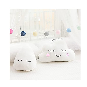 Uewidiod Star Pillow Moon Cloud Fresh Room Decoration Home Cushion Bed Pillow (Moon 20.8*11.8inch/53*30cm, White)