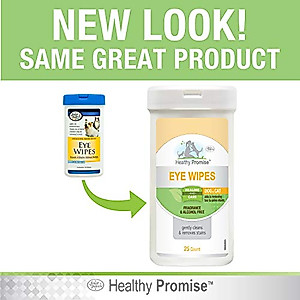 Four Paws Healthy Promise Pet Eye Wipes for Dogs and Cats 25 Count
