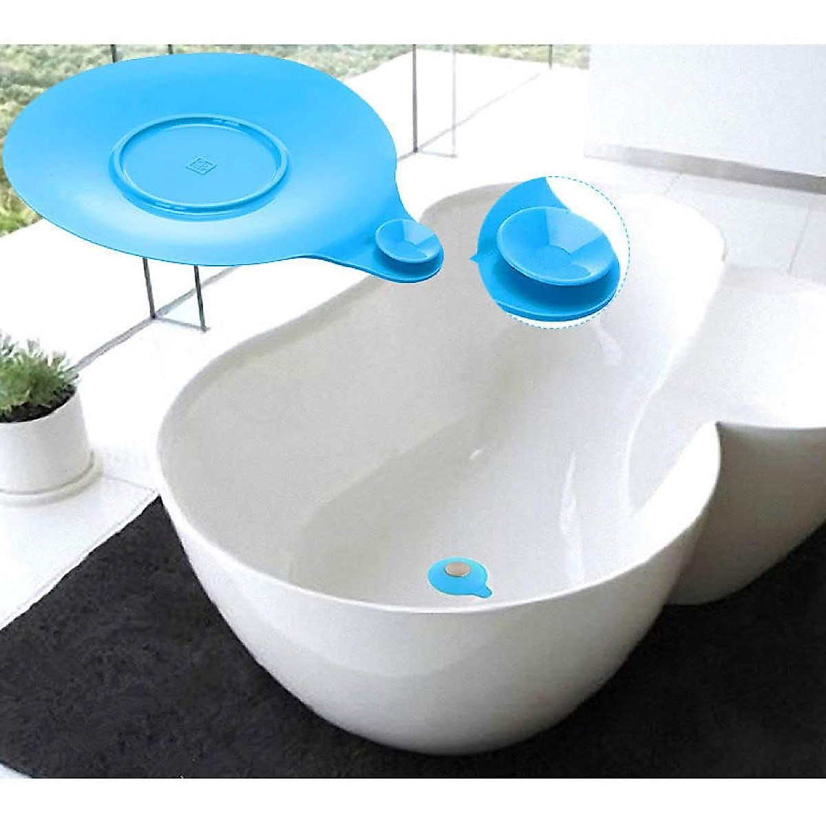 Tub Stopper Bathub Drain Plug, Konpex Soft Universal Silicone Bath, Kitchen Sink, Laundry Room Sink Drain Cover
