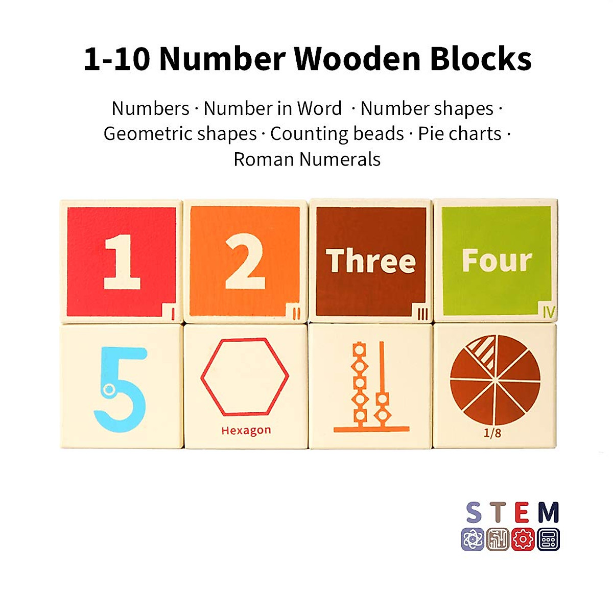 KIPPTO Wooden Alphabet and Numbers Blocks for Toddlers – 36 Large Bright-Colored Pieces. Includes Free AR APP for Interactive Play. Educational Toy for Preschool Kids. Kids Safe Non-Toxic Material
