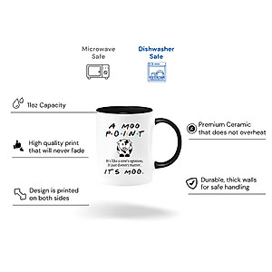 Friends TV Show Gifts, Moo Point It's Like A Cow's Opinion, It Doesn't Matter, It's Moo, F R I E N Black