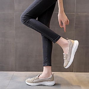 LELEBEAR Kotsas Orthopedic Shoes for Women, Walkclouds Orthopedic Women Shoes, Breathable Slip on Arch Support Shoes (Apricot, 9)