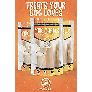 TickledPet Golden Himalayan Yak Dog Chews - 100% Natural (Medium)