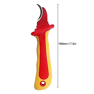 LiebeWH Electrician Insulated Knife IEC60900 Sickle Type Dismantling Knife High Voltage Resistance Antimagnetic Tool Cutter