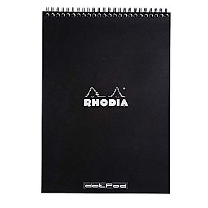 Rhodia Wirebound Notepad, A4, Dot - Black (185039C)