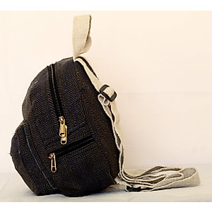 Eco Friendly Mini Backpack For Girls Handmade Hemp Backpack For Women organic Beautiful Small Backpack for girl