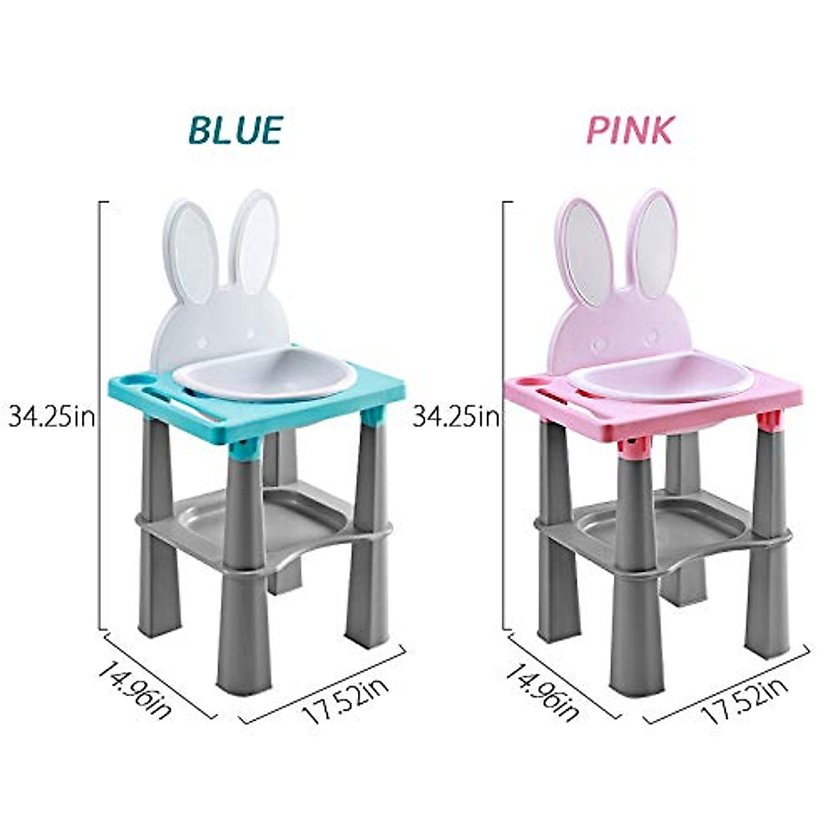 TINTON LIFE Kids Wash Basin Stand with Drain Hose & Towel Rack & Bathroom Tumbler Holder Bathroom Sink for Baby Infant Toddler Child Pink