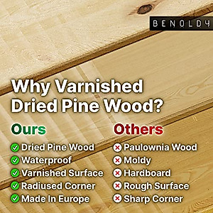 BENOLDY 3 Tier Christmas Tree Gold Stainless Steel Design Floating Shelf - Luxury Pine Wood Shelves, Modern Wall Rack for Bedroom, Living Room Decor & Multipurpose Organizer Stand