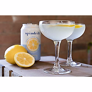 Spindrift Sparkling Water, Lemon Flavored, Made with Real Squeezed Fruit, 12 Fl Oz Cans, Pack of 24 (Only 3 Calories per Can)