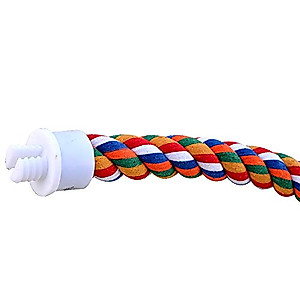 Jkshop 30" Bird Perch Rope Bungee Bird Toys fit Bigger Macaws