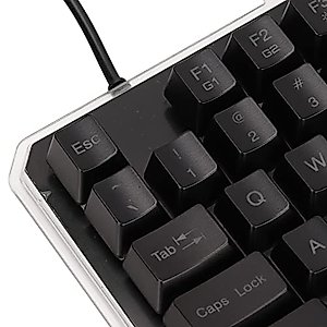 One Handed Keyboard, USB Wired RGB Gaming Keyboard with Colorful Backlit and Wrist Rest Support, 35 Keys Mini Mechanical Keypad for PC Game