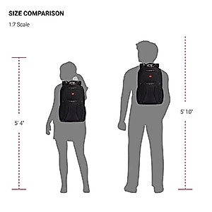 Swiss Gear SA1908 Black TSA Friendly ScanSmart Laptop Backpack - Fits Most 17 Inch Laptops and Tablets