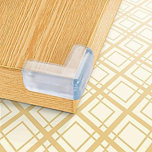 5Pcs L-Shaped Corner Guards Baby Safety Sharp Table Furniture Corner Protectors with Extra Adhesive Tape for Backup Use