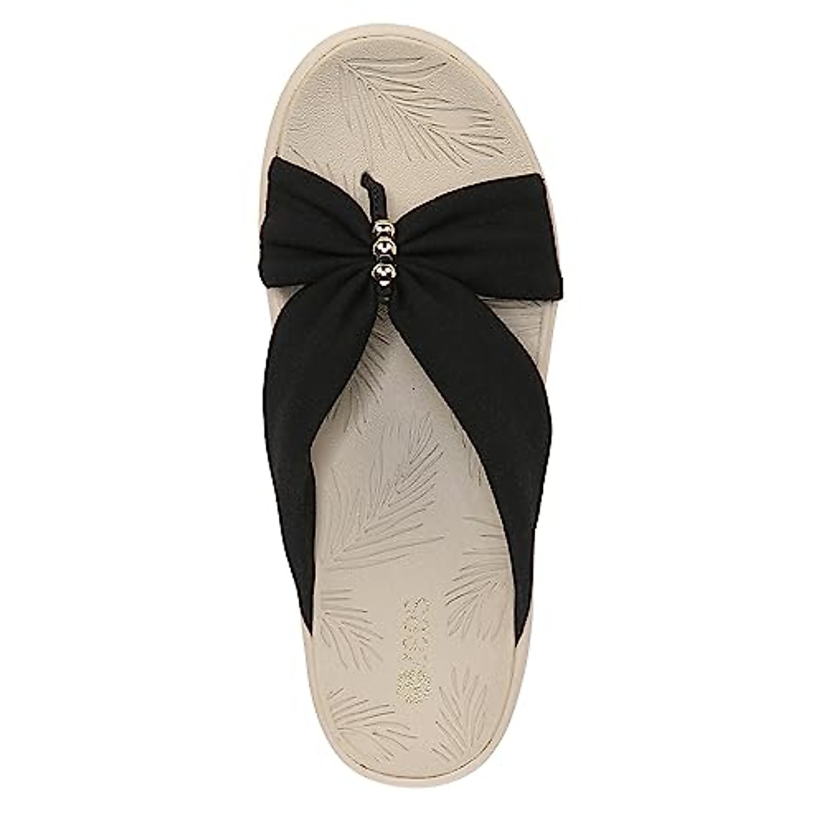 BZees Womens Promise Slide Sandal Black 6 M