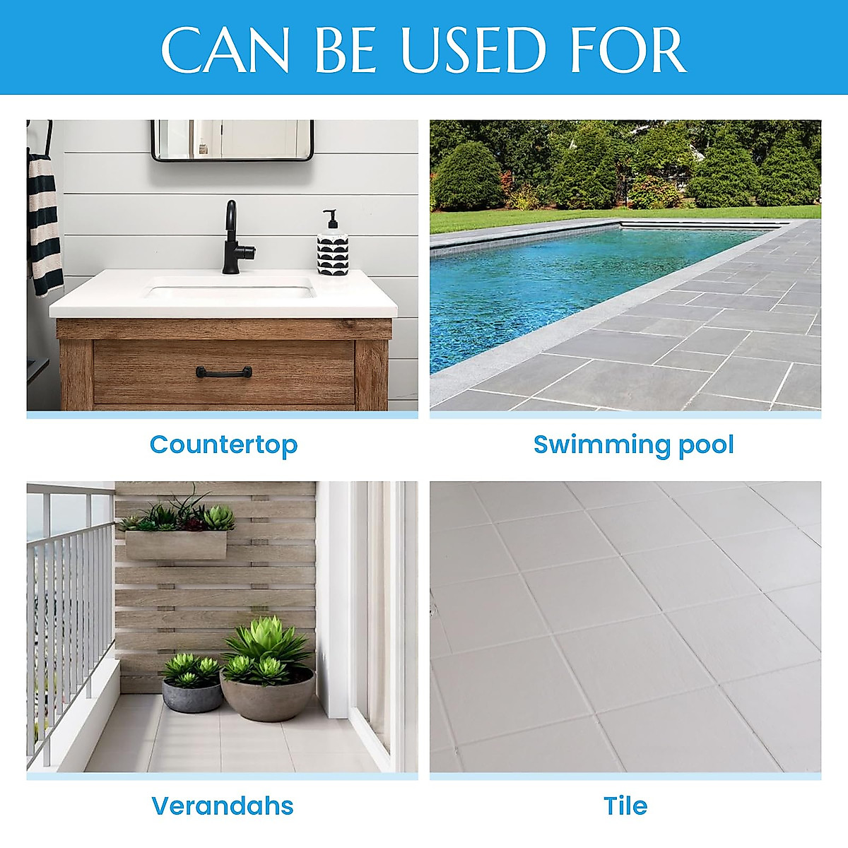 DWIL Tub and Tile Refinishing Kit,Tub Refinishing Kit White Bathtub Paint, Quick-Dry Tub Paint Water Based Tile Paint for Wall & Floor, Sink Paint for Bathroom, Kitchen, Toilets, Semi-Gloss White, 50-55sq.ft