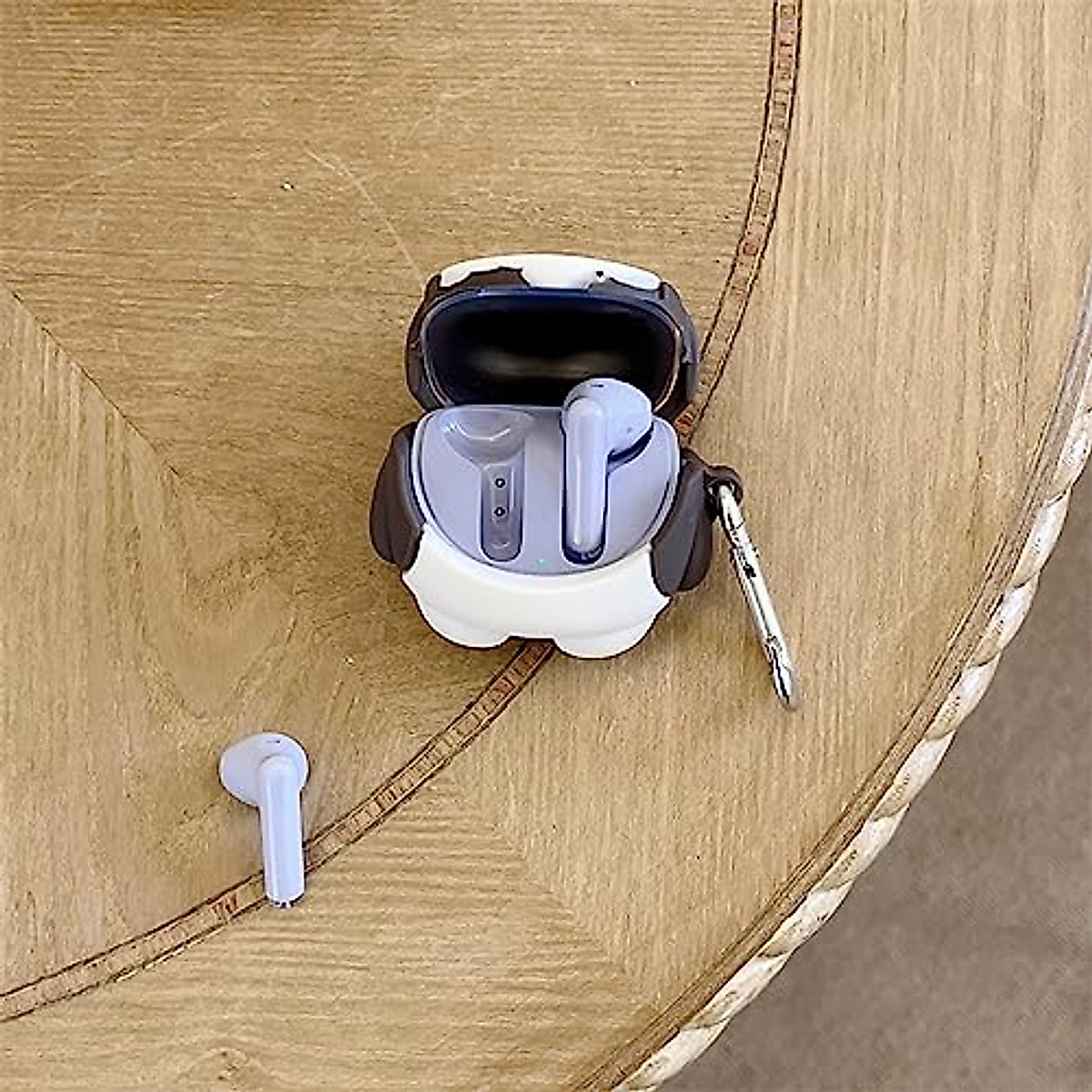 Earphone Case for Oppo ENCO Air3,Cute Cartoon Silicone Wireless Bluetooth Headphone Protector Cover for Oppo enco air 3 with Keychain (Shark)