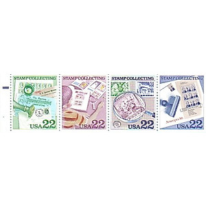 STAMP COLLECTING #2201a Booklet Pane of 4 x 22 US Postage Stamps by usps