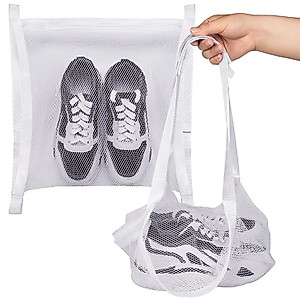 2 Pack Shoe Dryer Rack inside Dryer, 16.3x16.3 Inch, Shoe Dryer Bag, Sneaker Dryer Bag with Zipper and Strap for Most Dryers Door