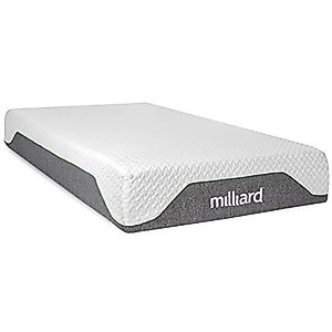 Milliard Memory Foam Mattress 10 inch Firm, Bed-in-a-Box | Pressure Relieving, Classic (Twin)