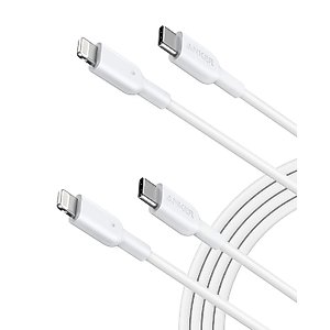 Anker USB C to Lightning Cable [6ft, 2-Pack MFi Certified] Powerline II for iPhone 13 13 Pro 12 11 X XS XR 8 Plus AirPods Pro, Supports Power Delivery (White)