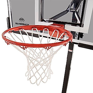 Silverback Ghost Basketball Goal with 60-Inch Tinted Tempered Glass Backboard