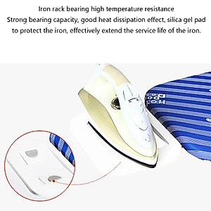 Extra Wide Ironing Board with Iron Rest, Adjustable Height, Foldable Ironing Boards, Metal Frame Heavy Duty Legs Brown