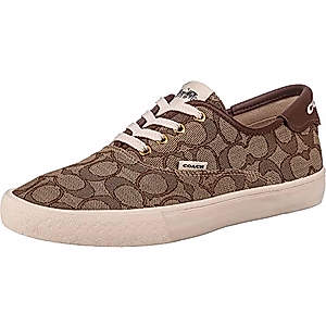 COACH Citysole Skate Sneakers for Women - Traditional Lace Closure with Cushioned Insole, Sleek and Fashionable Sneakers Khaki Jacquard 9.5 B - Medium