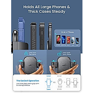 LISEN Car Phone Holder Mount 2022 Upgraded Car Vent Phone Mount with Newest Metal Air Vent Clip Never Rupture Hands Free Cell Phone Holder Mount for Car Compatible for iPhone 14 Pro Max 13 12 Samsung