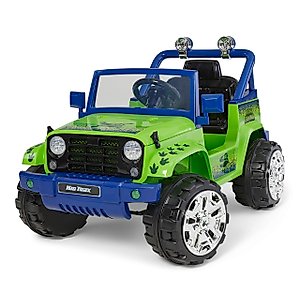 Kid Trax 4x4 Tracker Electric Ride On Toy, 3-5 Years Old, 6 Volt, Max Weight 60 lbs, Dino Tracker Green