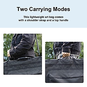 JJRING 18x24 Art Portfolio Tote Bag - Large Carrying Storage Case with Handle & Adjustable Shoulder Strap, Portfolio Folder for Artwork, Posters, Canvas, Drawing Boards