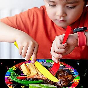 Welcome Back to School Decorations-School Bus Party Supplies Cutlery Set Back to School Banner, Back to School Tablecloth, School Bus Plate for Bus Wheel Parties School Bus Themed Party (BLACK)