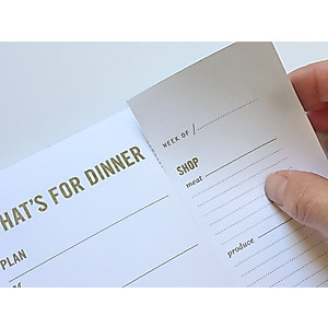 Two Tumbleweeds Meal Planning Notepad - "What's for Dinner?" Weekly Meal Planner and Grocery List Magnetic Notepad - 6 x 9” - 50 sheets
