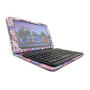 Android Tablet 10" Display 4G LTE Tablets Phone with Dual SIM 32GB + 128GB SD Slot 6000 mAh WiFi GPS Bluetooth Keyboard + Case – Purple