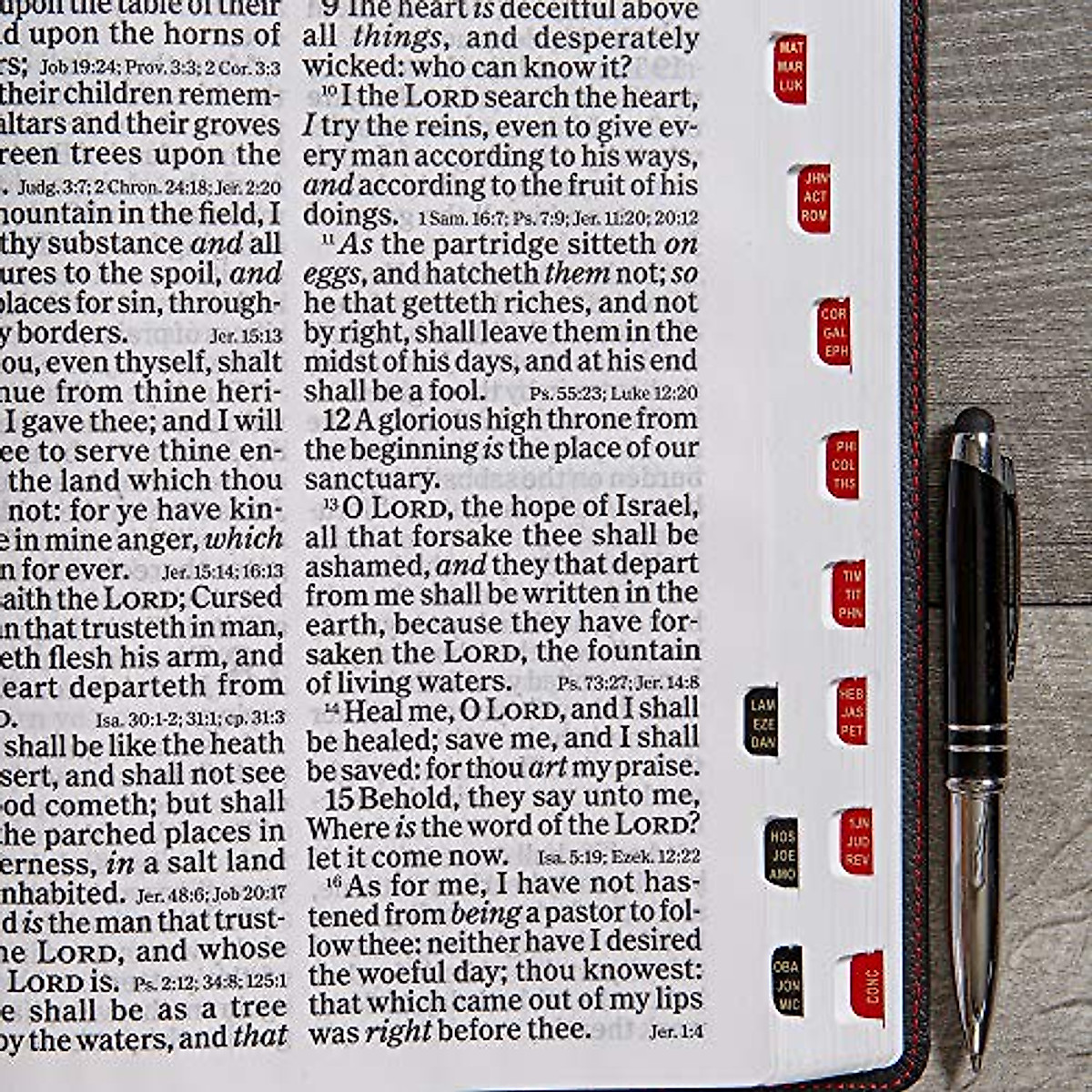 KJV Super Giant Print Reference Bible, Black Genuine Leather, Indexed, Red Letter, Pure Cambridge Text, Presentation Page, Cross-References, Full-Color Maps, Easy-to-Read Bible MCM Type