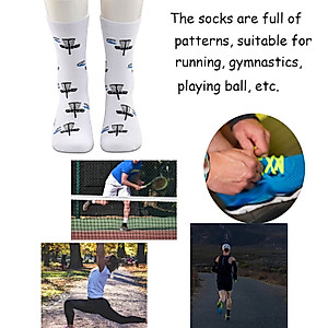 TSOTMO Disc Golf Socks Golfing Gift Disc Golf Sport Socks Gift For Disc Golf Lover Novelty Sport Socks For Men (BIG DISC)