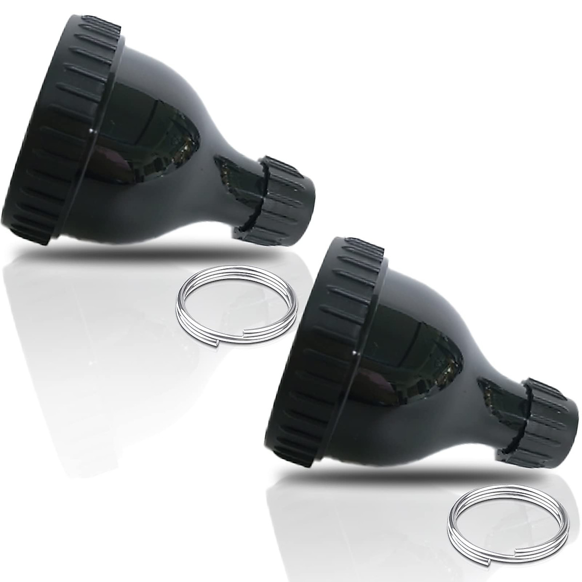 Protein Powder Container to Go Funnel 2 Pack Keychain for Shaker Cup Water Bottle Funnel for Gym Powders. (Funnel with keyring)