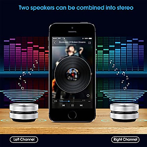 Docooler True Wireless Speakers Wirelessly Sound Creative Portable Speaker Bone Conduction Speakers Mini Loud Stereo Sound Built-in Mic Sound Box (1 Pack)