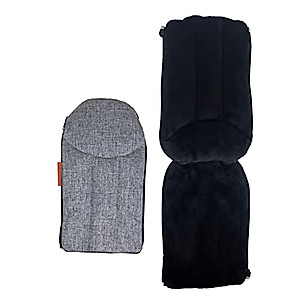 liuliuby CozyMitts - Insulated Stroller Gloves/Stroller Hand Muff - Stroller Accessories for Winter - Water Repellent Stroller Mittens for Freezing Cold Weather - Hand Warmers (Heather Gray)