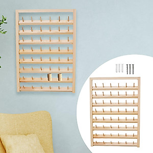 Fancyes Thread Rack with Hanging Hooks,Thread Holder Stand,Multipurpose,Thread Holder Organizer,Sewing Thread Storage Wall Mounted