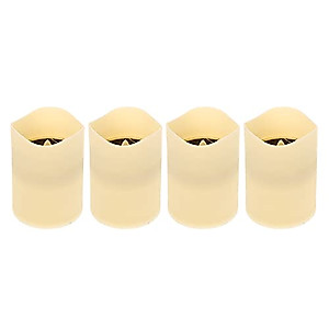 ibasenice Led Solar Tea Lights Flameless Tealight Candles Outdoor Lighting Night Light for Lantern Garden Camping and Home Decor 4pcs