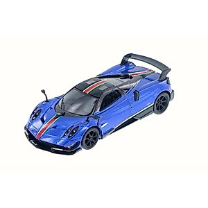 KiNSMART 2016 Pagani Huayra BC Blue w/Racing Strip Decal 5" 1:38 Scale Die Cast Metal Model Toy Super Race CarCar w/Pullback Action